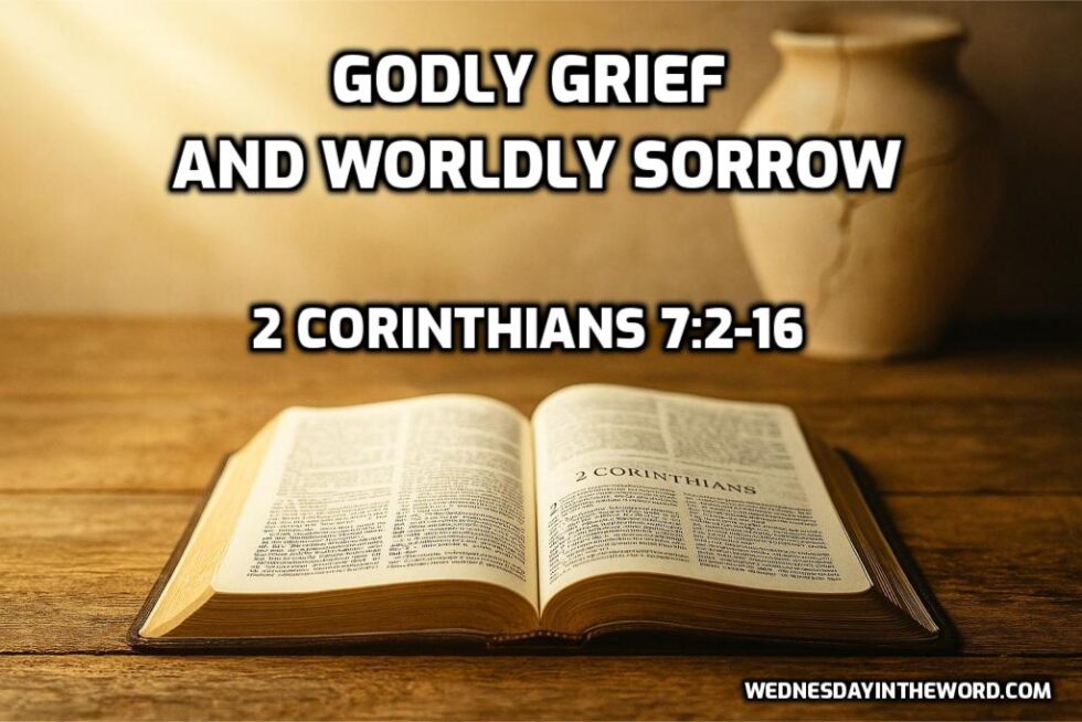 11 Godly Grief and Worldly Sorrow (2 Corinthians 7:2-16) : Wednesday in ...
